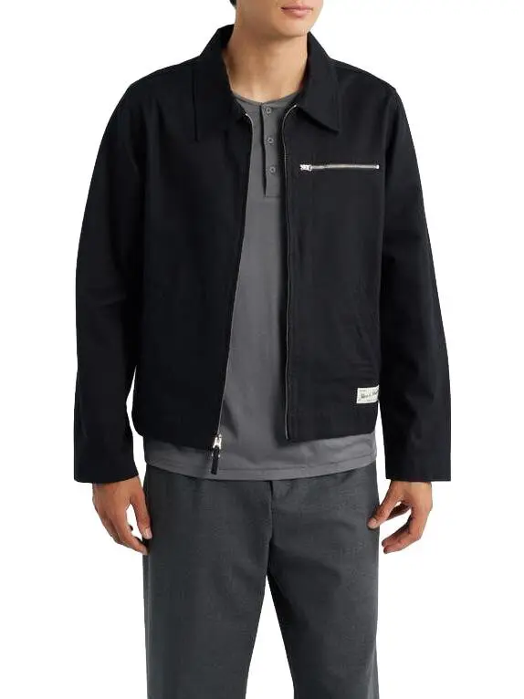 MERZ B. SCHWANEN Organic Cotton Twill Work Jacket - Deep Black