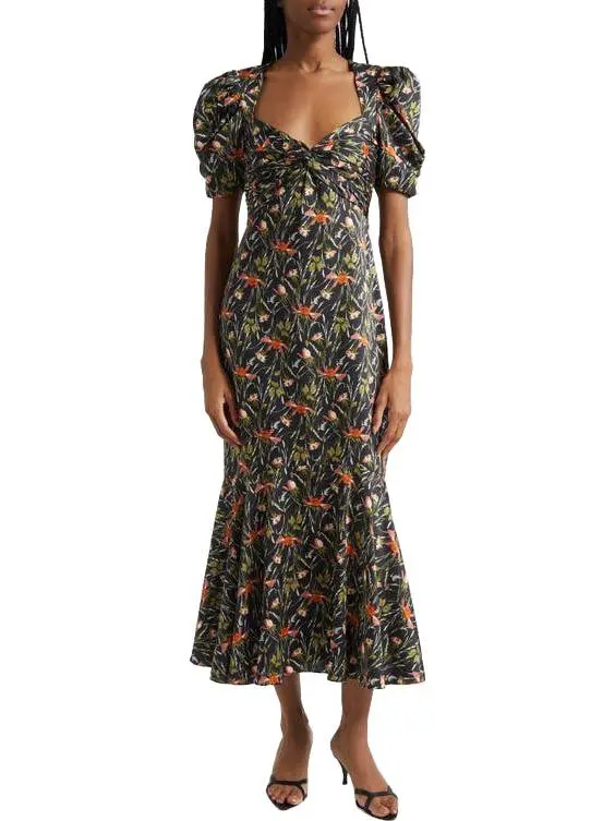 Cinq À Sept Windswept Meadow Wilma Maxi Dress - Black Multi