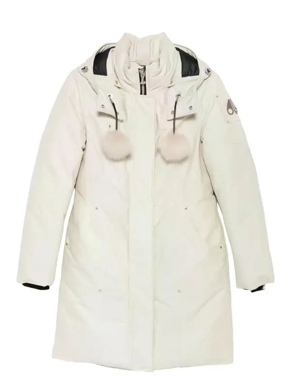 Moose Knuckles Pompom-detail Hooded Coat - Neutrals
