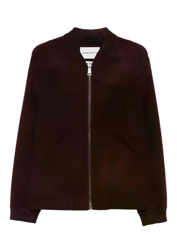 AMARANTO Zip-up Bomber Jacket - Red
