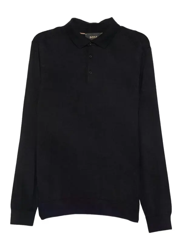 BOSS Long-sleeve Polo Shirt - Blue