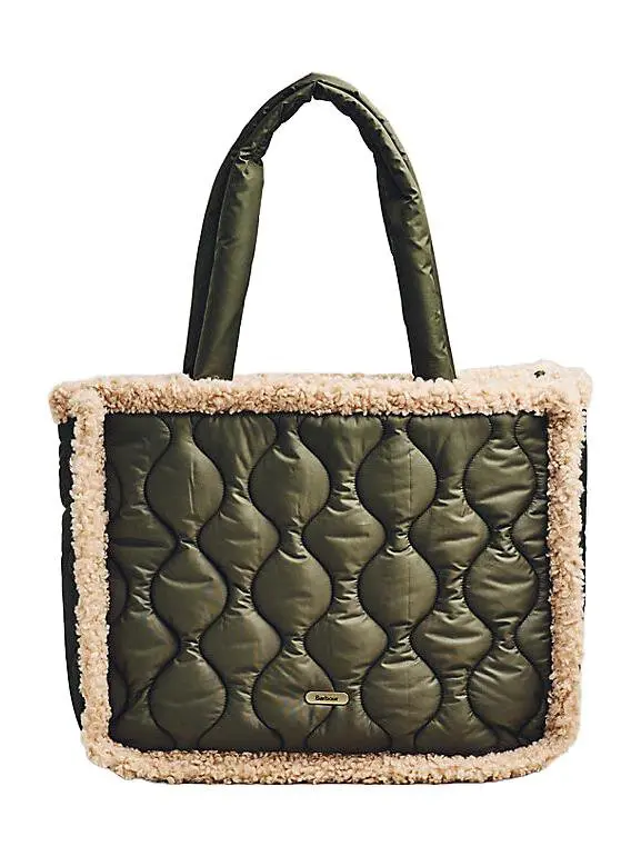 Barbour Marnie Quilted Tote Bag - Olive