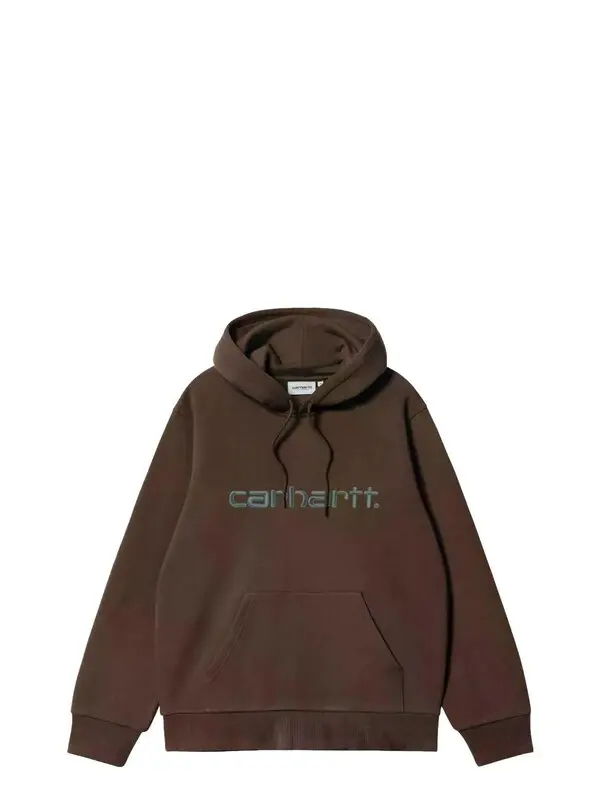 Carhartt Work In Progress Logo-embroidered Hoodie - Brown