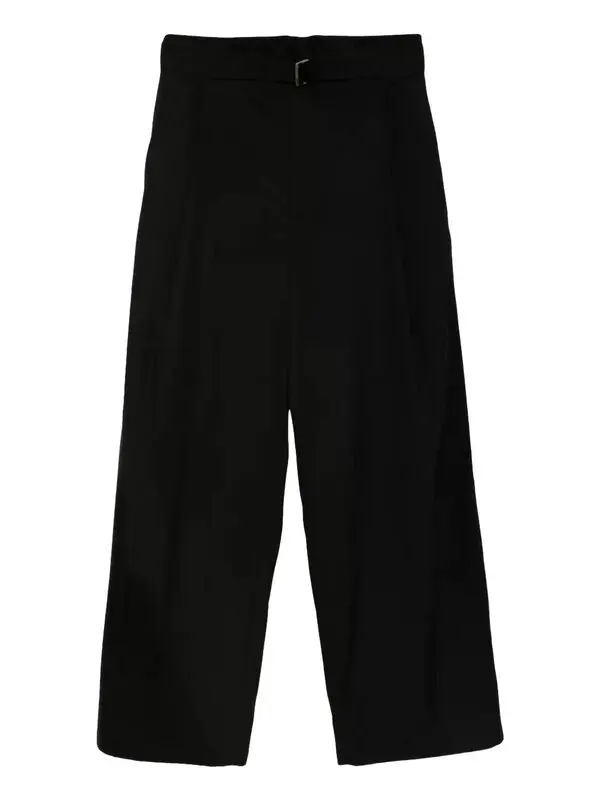 SONGZIO Belted Wide-leg Trousers - Black