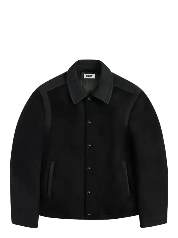 KROST Mercer Varsity Contrast-stitch Jacket - Black