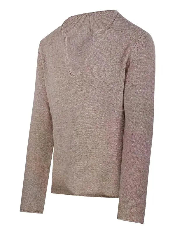 FABRIZIO DEL CARLO V-neck Sweater - Brown