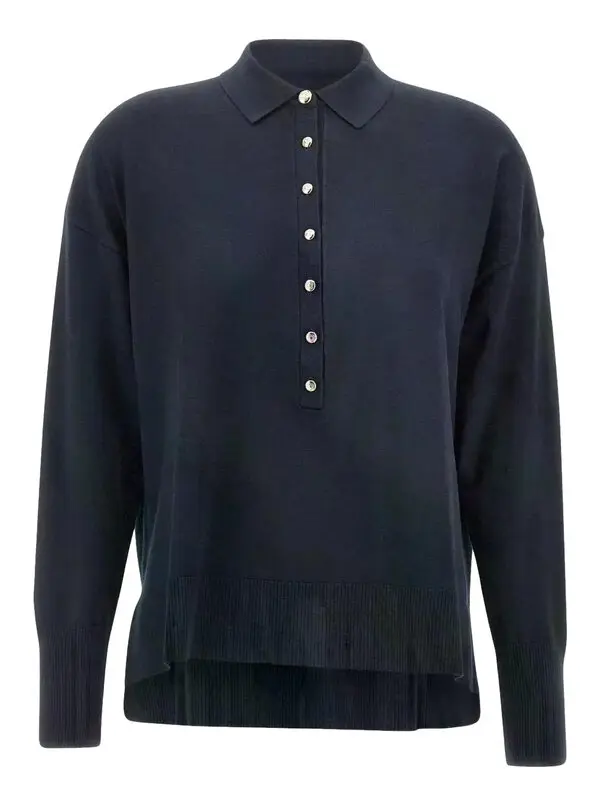 ELENA MIRO` Buttoned Polo Shirt - Blue