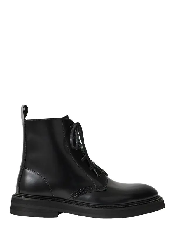 VINNY'S Officer Glossed-leather Boots - Black