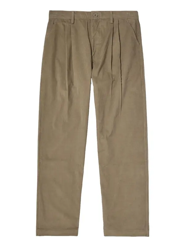 KARDO Antonio Straight-leg Cotton-corduroy Trousers - Neutrals