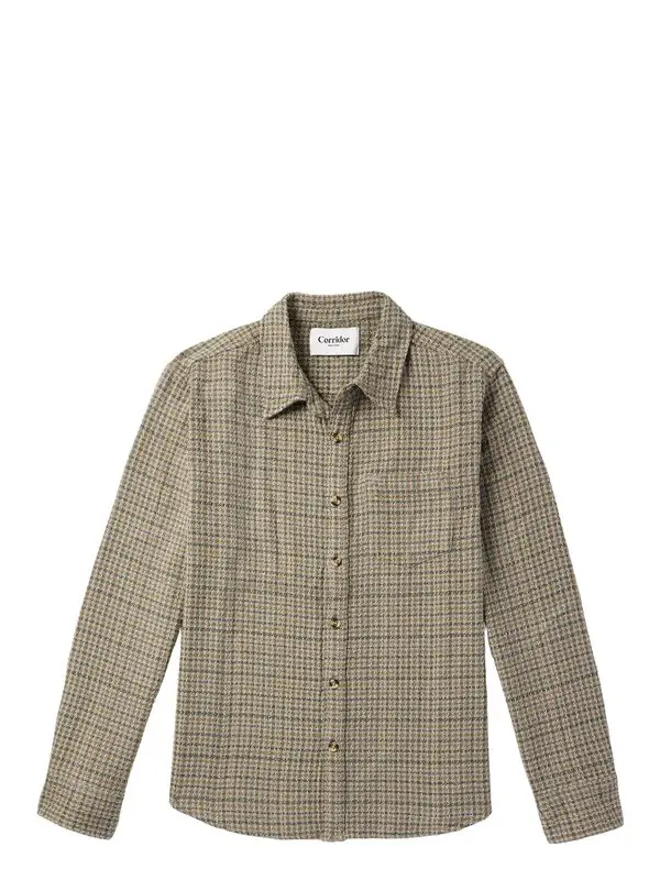 CORRIDOR Moonrock Checked Cotton Shirt - Brown