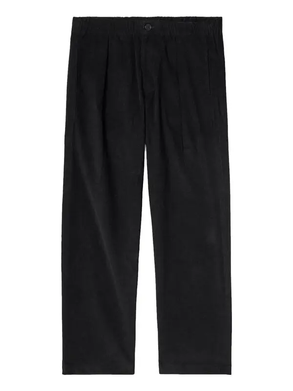 KARDO Taka Straight-leg Cotton-corduroy Trousers - Black