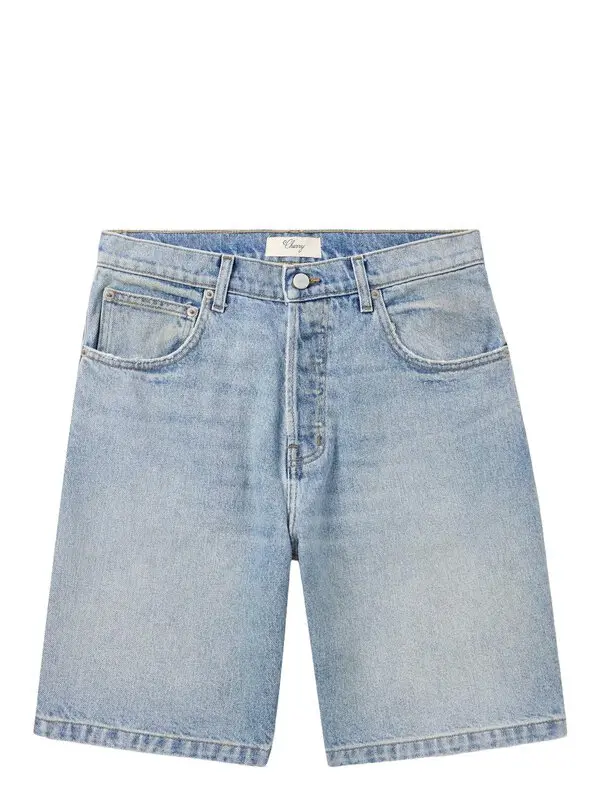 CHERRY LOS ANGELES Straight-leg Denim Shorts - Blue