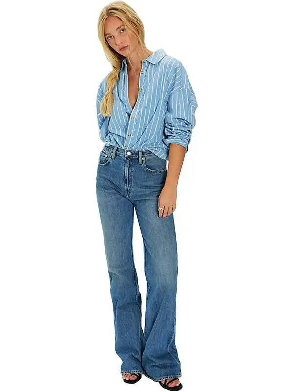 Denimist Dena Mid-rise Flare Jeans - Rehan Blue