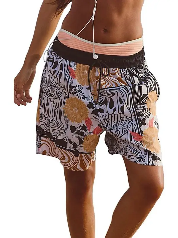 Agua Bendita Printed Boardshorts - Goldenrod