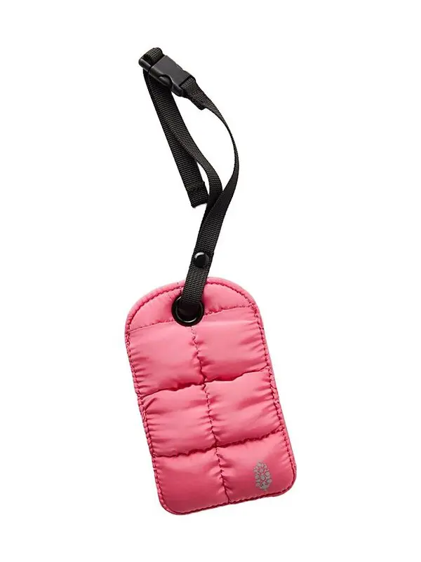 Free People Quilted Luggage Tag - Bubblegum