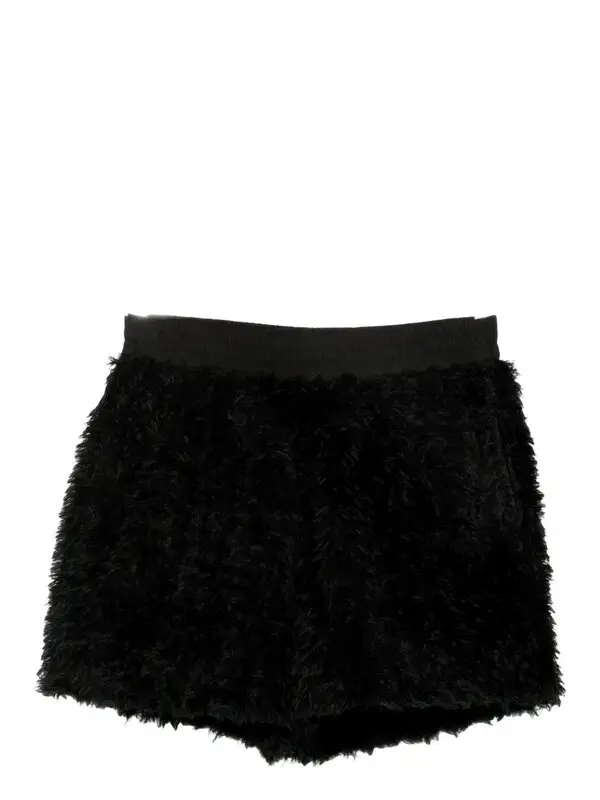 WALTER VAN BEIRENDONCK Pile-texture Shorts - Black