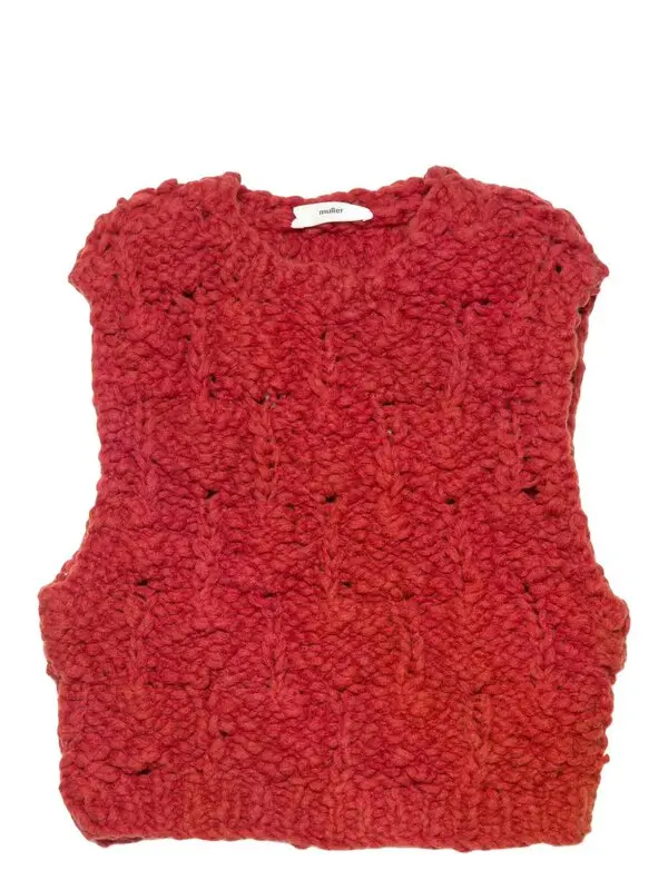 MULLER OF YOSHIOKUBO Knitted Vest - Red