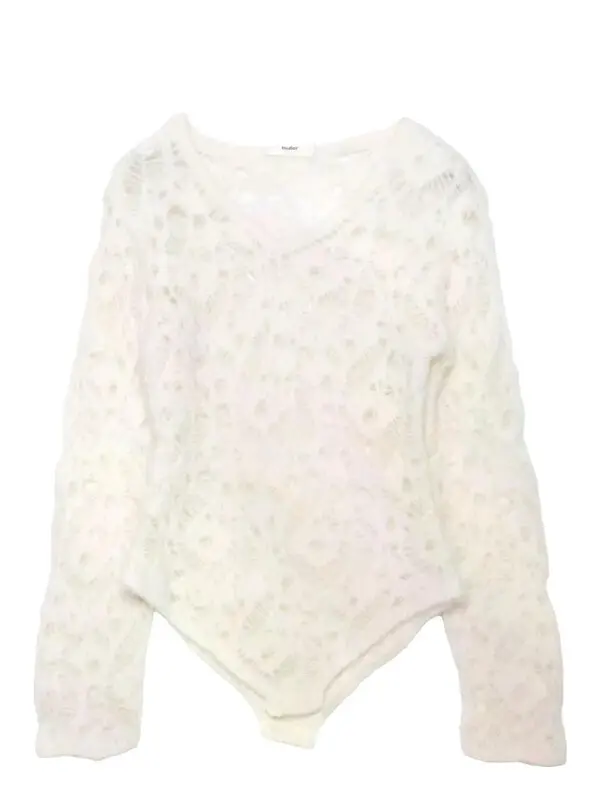 MULLER OF YOSHIOKUBO Lace-insert Bodysuit - White