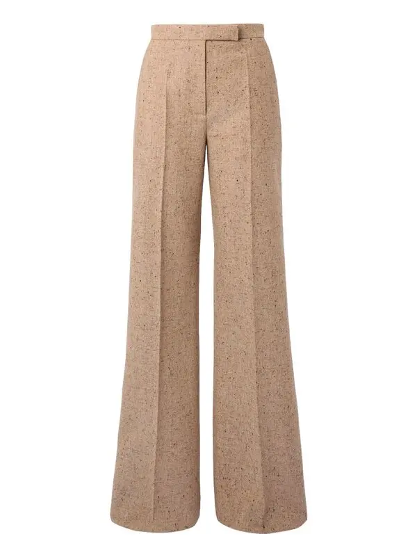 Valentino Garavani Wool Wide-leg Trousers - Neutrals