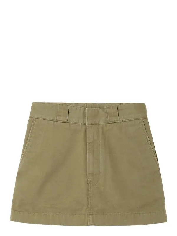RE/DONE The Ollie Cotton-gabardine Mini Skirt - Green