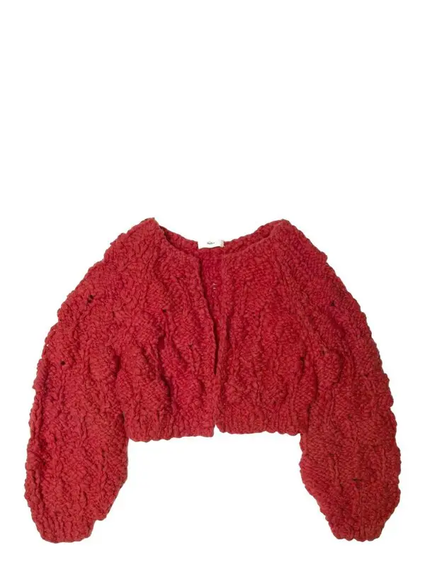 MULLER OF YOSHIOKUBO Bumpy Knit Cardigan - Red