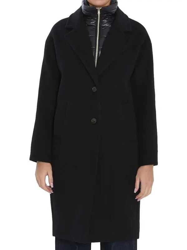 Herno Ultralight Wool And Nylon Coat - Black