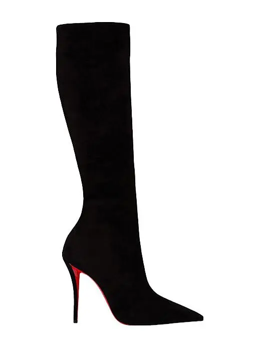 CHRISTIAN LOUBOUTIN Miss Z Botta 100 Suede Boots - Black