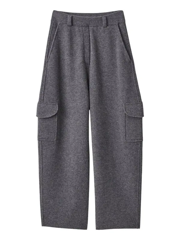 LISA YANG STORE Knitted Cargo Trousers - Graphite