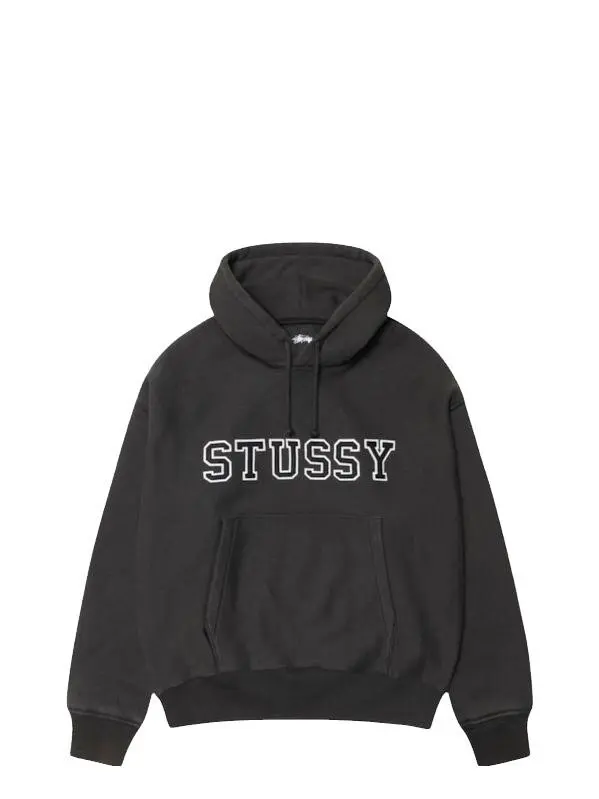 StÜssy Felt Applique Hoodie - Black