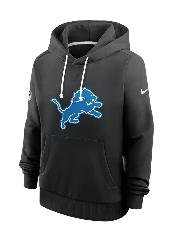 Nike Detroit Lions Alt Pack Dri-fit Nfl Pullover Hoodie - Black