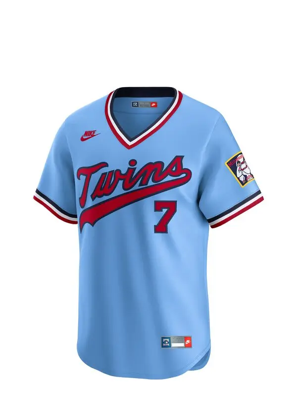 Nike Joe Mauer Minnesota Twins Cooperstown Dri-fit Adv Mlb Limited Jersey - Blue