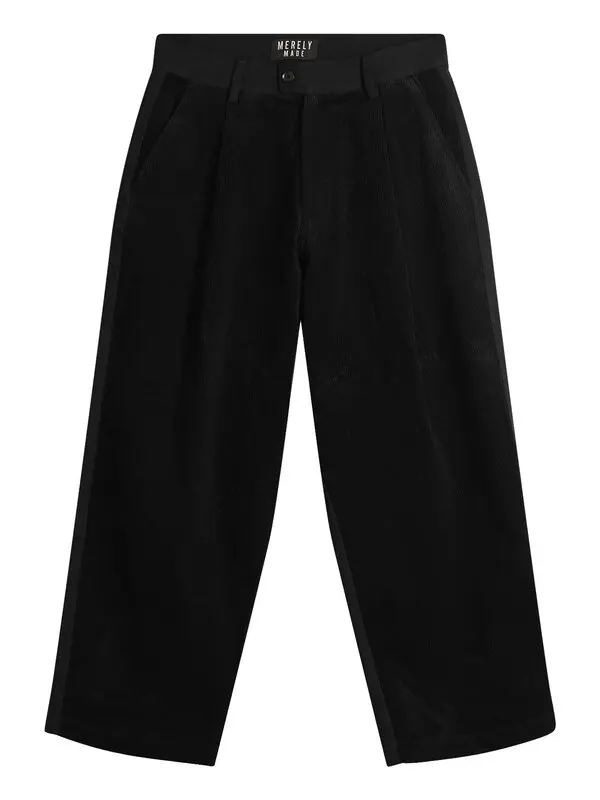 MERELY MADE Wide Leg Cord Trousers - Black