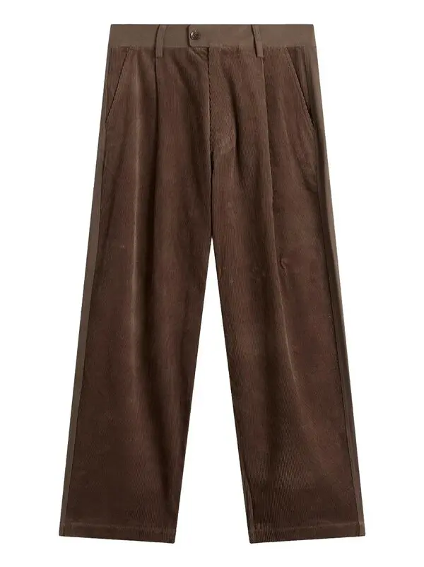 MERELY MADE Wide Leg Cord Trousers - Brown