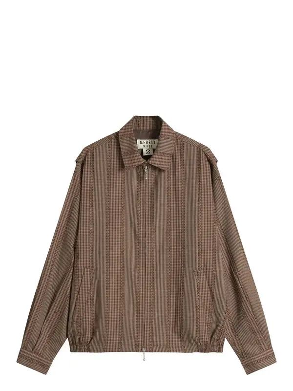 MERELY MADE Fringe Check Jacket - Brown