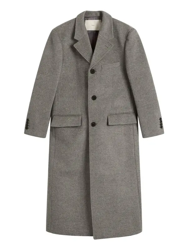 DUNST Wool Cashmere Mix Coat - Melange Grey