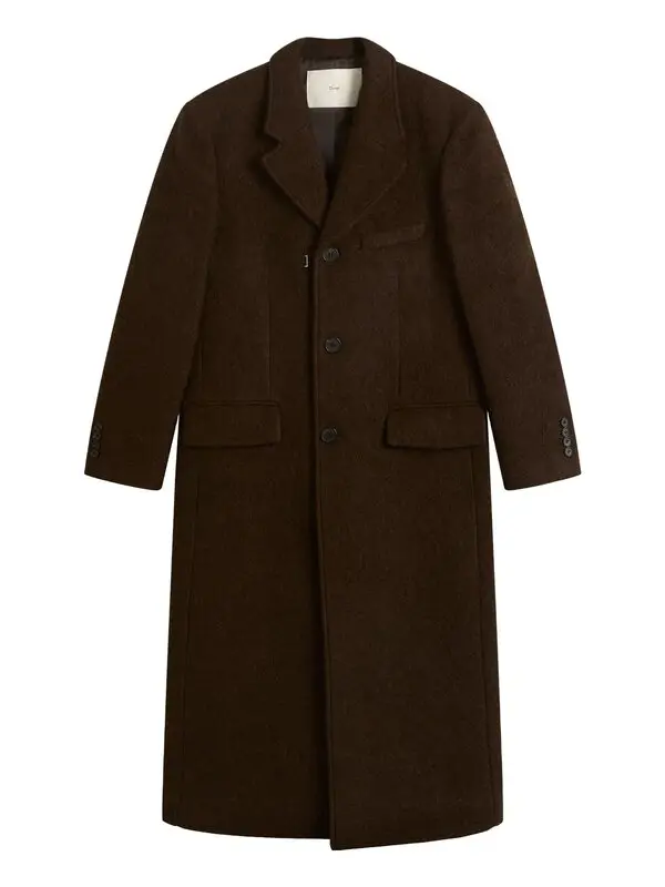 DUNST Wool Boucle Coat - Brown