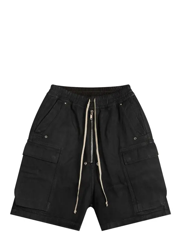 Rick Owens Cargobela Shorts - Black Wax