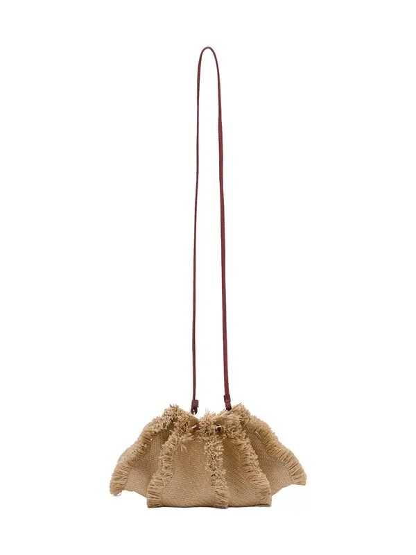 Ulla Johnson Adria Small Crossbody Handbag In Raffia - Natural