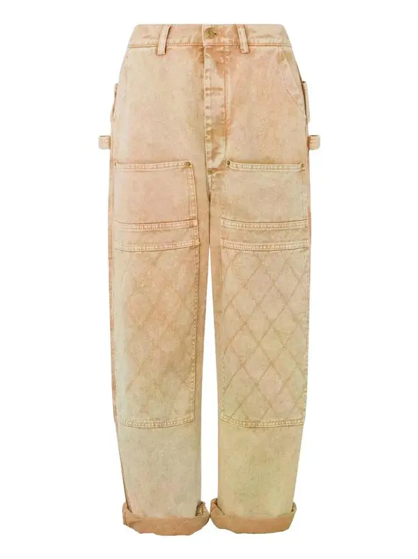 Moschino Quilted Trousers - Neutrals