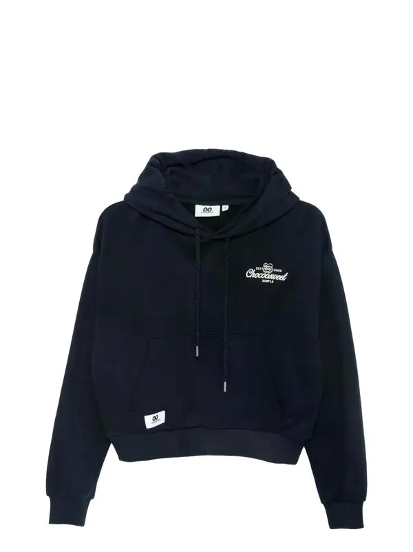 CHOCOOLATE Logo-embroidered Hoodie - Blue