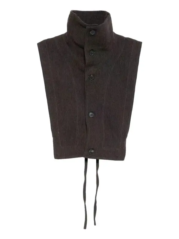 JAN JAN VAN ESSCHE Ridged Waistcoat - Brown