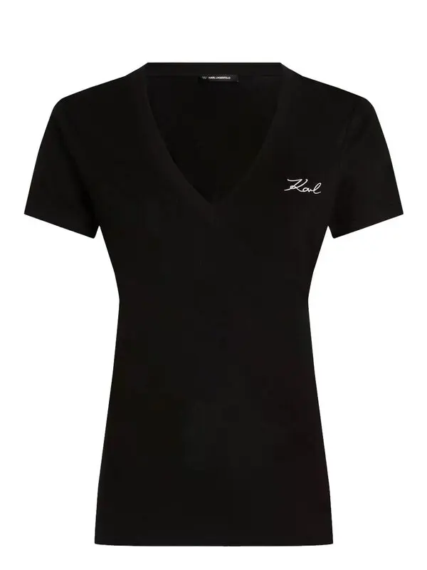 Karl Lagerfeld Signature T-shirt - Black