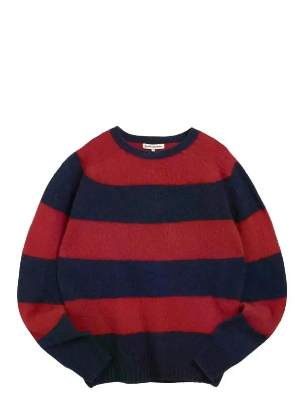 You Must Create Suedehead Striped Sweater - Blue