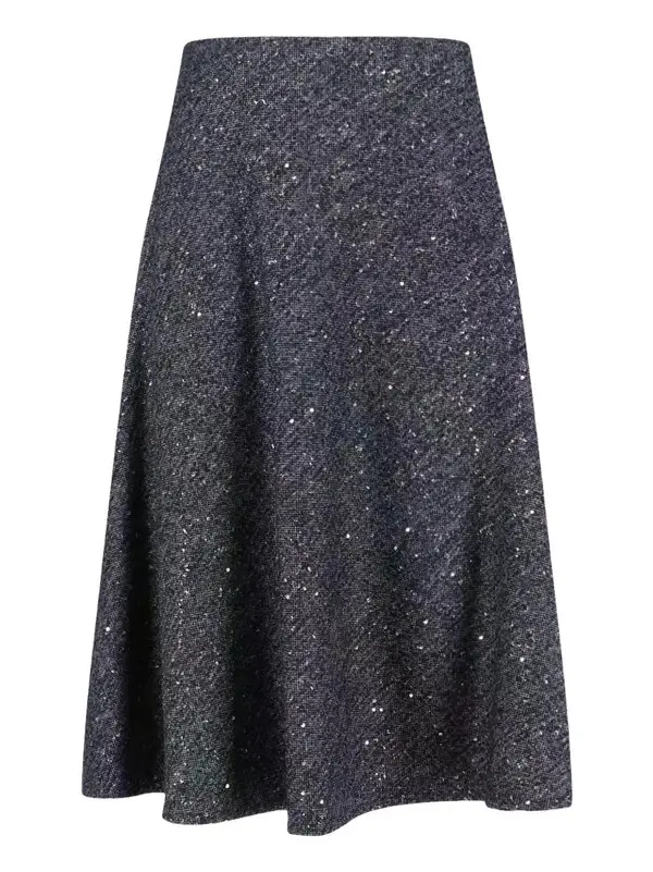 Tagliatore Sequin-embellished Midi Skirt - Grey