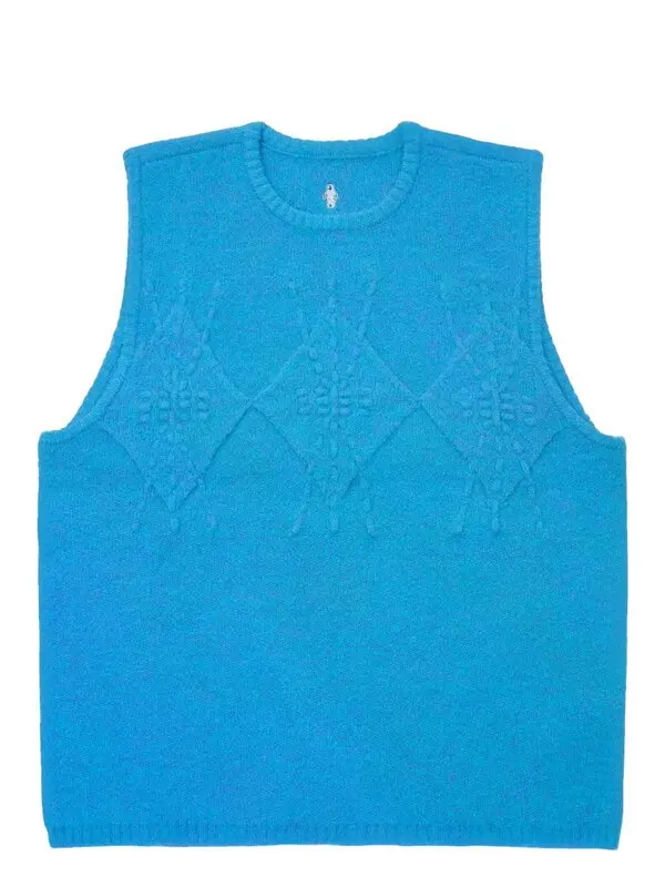 ADER ERROR Crew-neck Knitted Vest - Blue