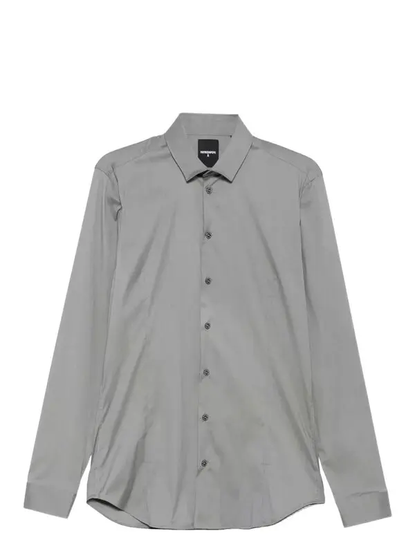 Patrizia Pepe Slim-fit Poplin Shirt - Grey