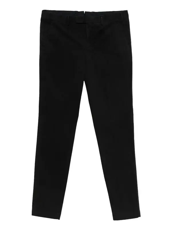 PT TORINO Cotton Straight-leg Trousers - Black
