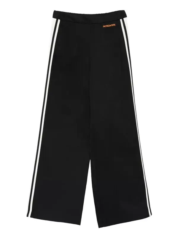 Patrizia Pepe Wide-leg High-waisted Trousers - Black