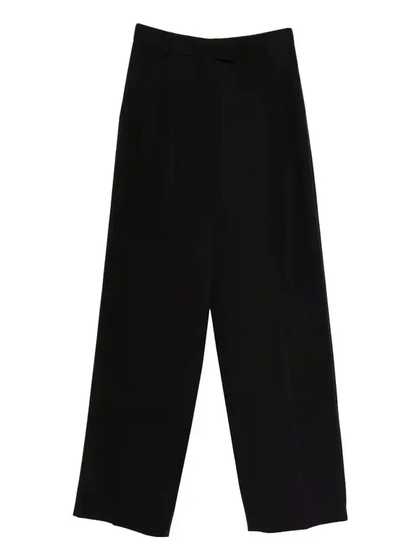 Patrizia Pepe High-waisted Straight-leg Trousers - Black