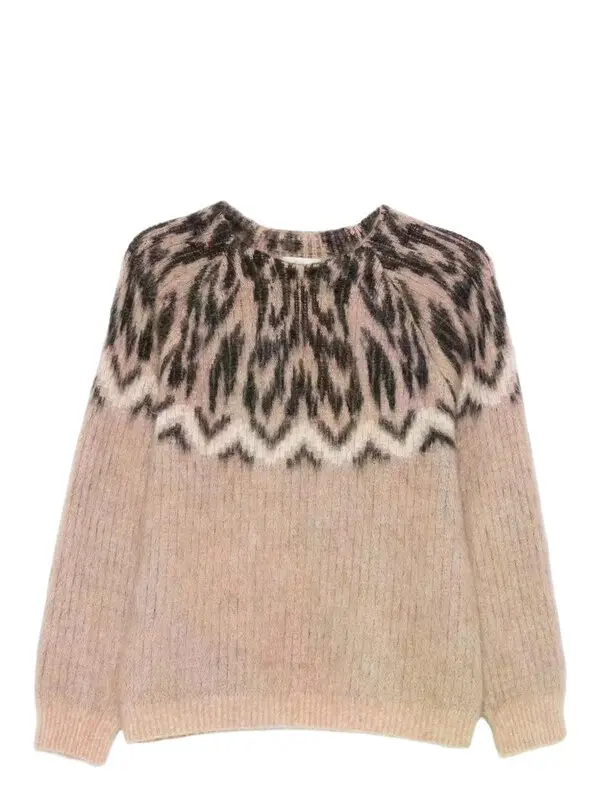 FORTE_FORTE Fairisle Pattern Sweater - Neutrals